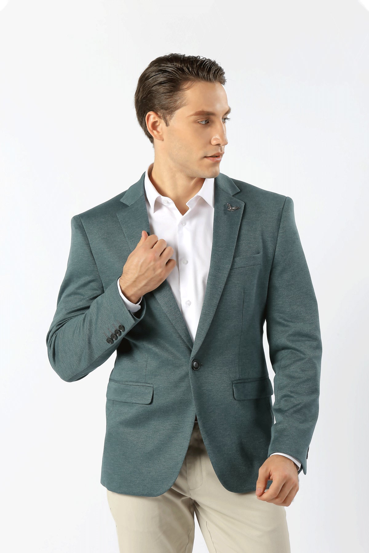 Isaac Stretch Jersey Sports Jacket - Leaf – Boulvandre Pty Ltd