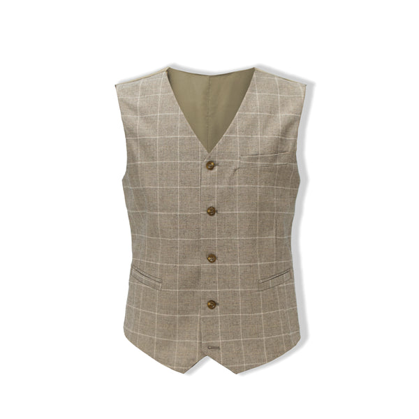 Wyatt Windowpane Check Vest – Boulvandre Pty Ltd